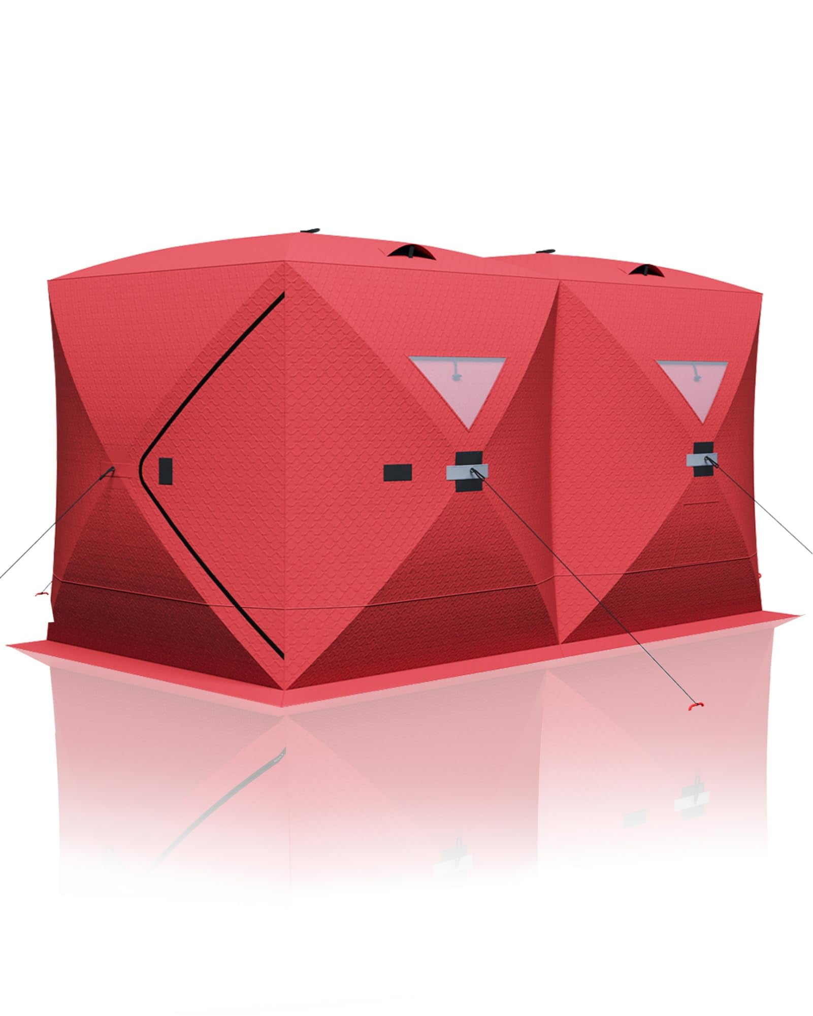 Insulated Pop-Up Ice Fishing Tent for 4-6 People – Durable 210D Quilted ...