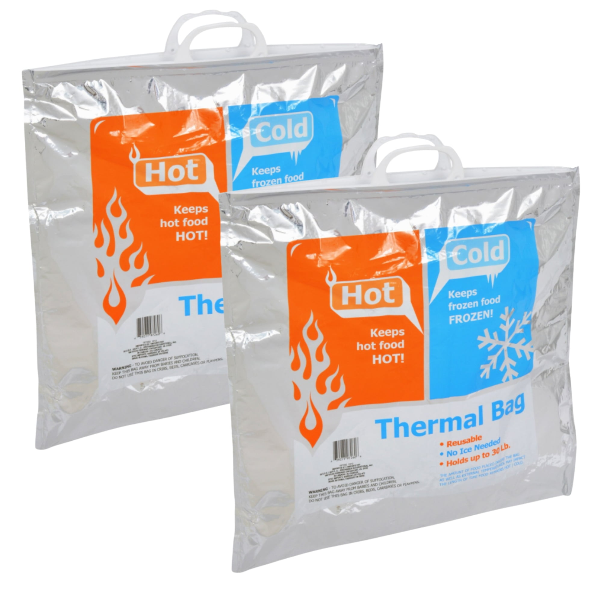 Insulated Resealable Bags with Handle, Reusable Large Thermal Lunch ...