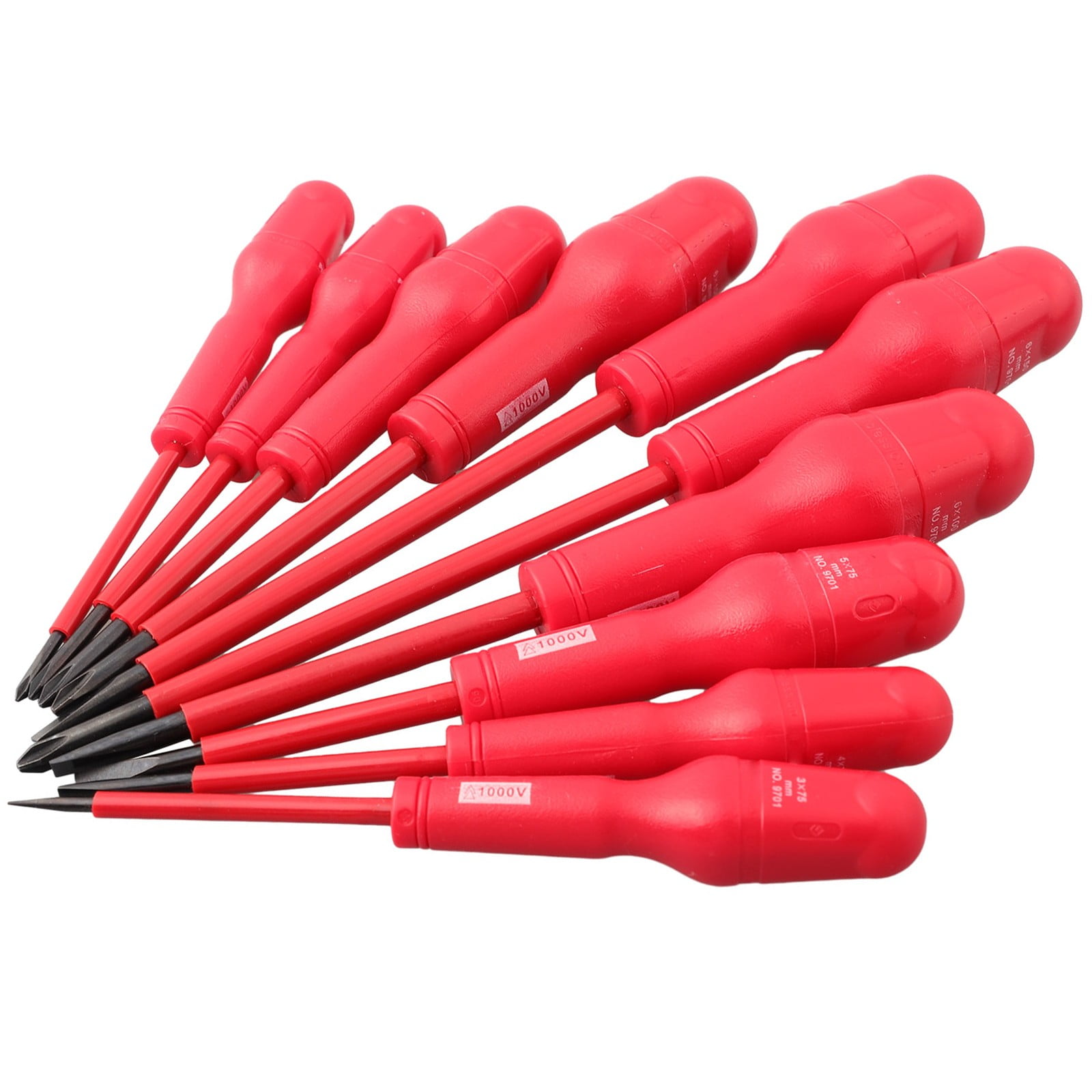 Insulated Screwdriver PP/TPR Two-tone Rubber-coated Screw Driver Tools ...