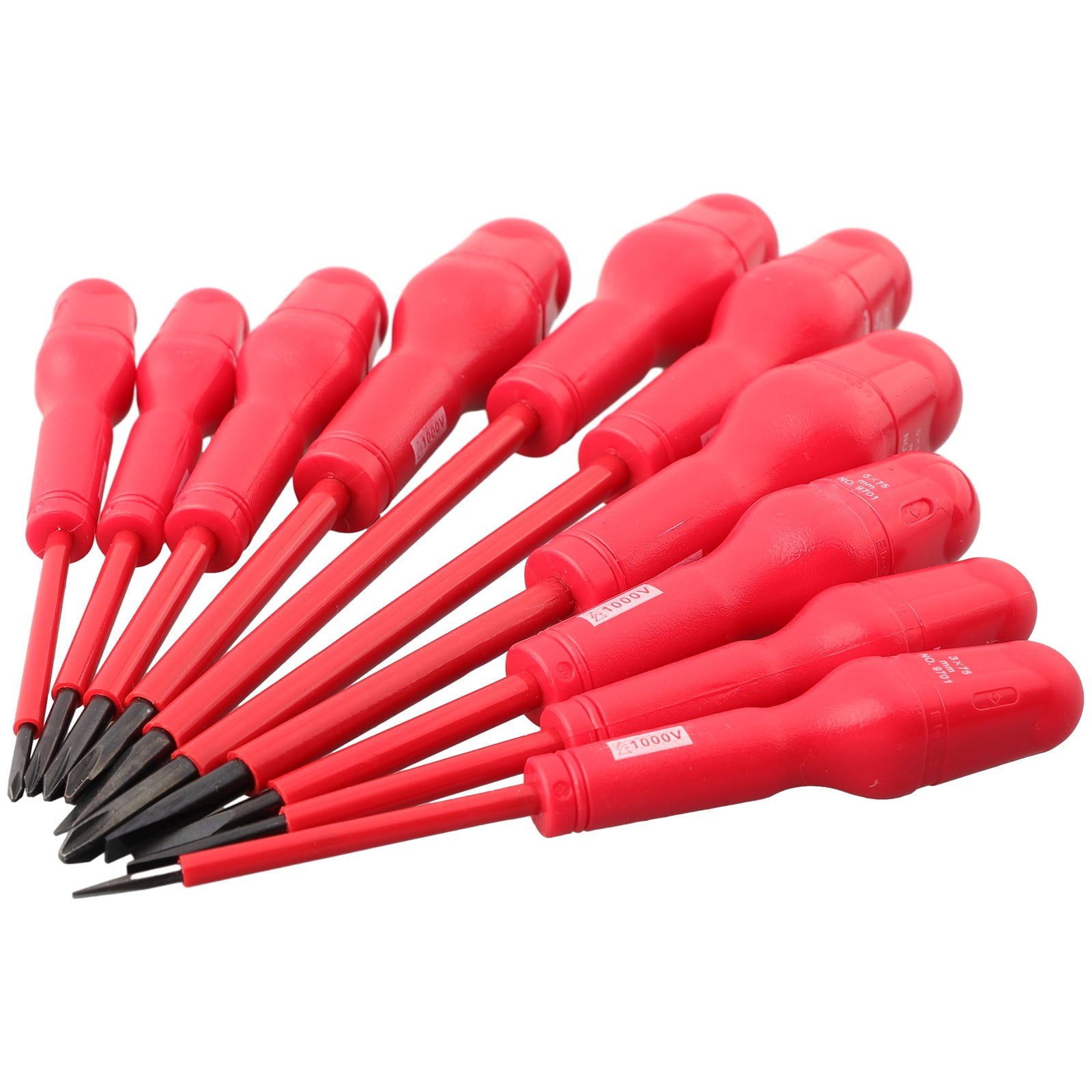 Insulated Screwdriver PP/TPR Two-tone Rubber-coated Screw Driver Tools ...