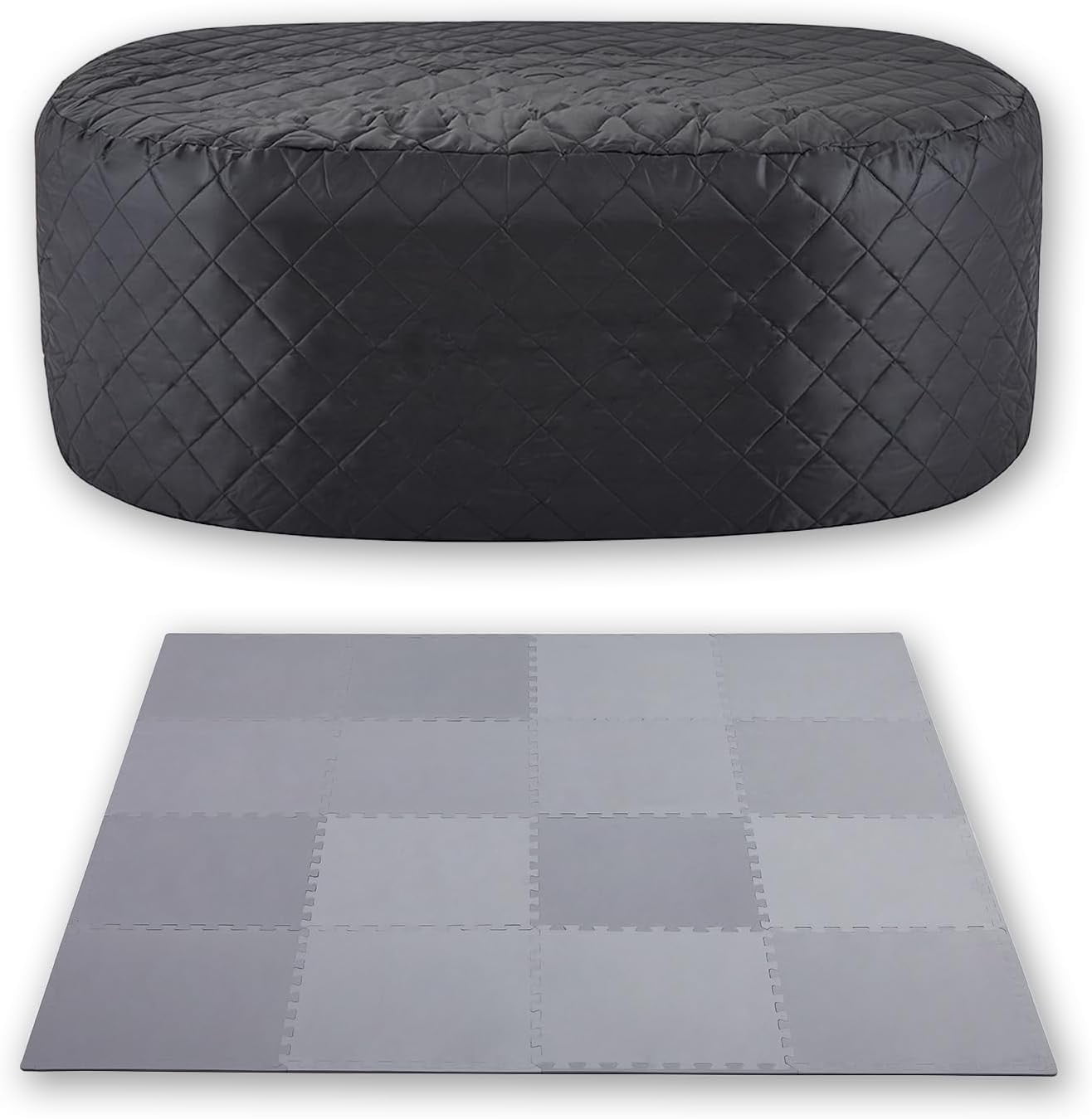 Insulated Spa Cover Energy-saving Set for 74-Inch Oval Inflatable Hot ...