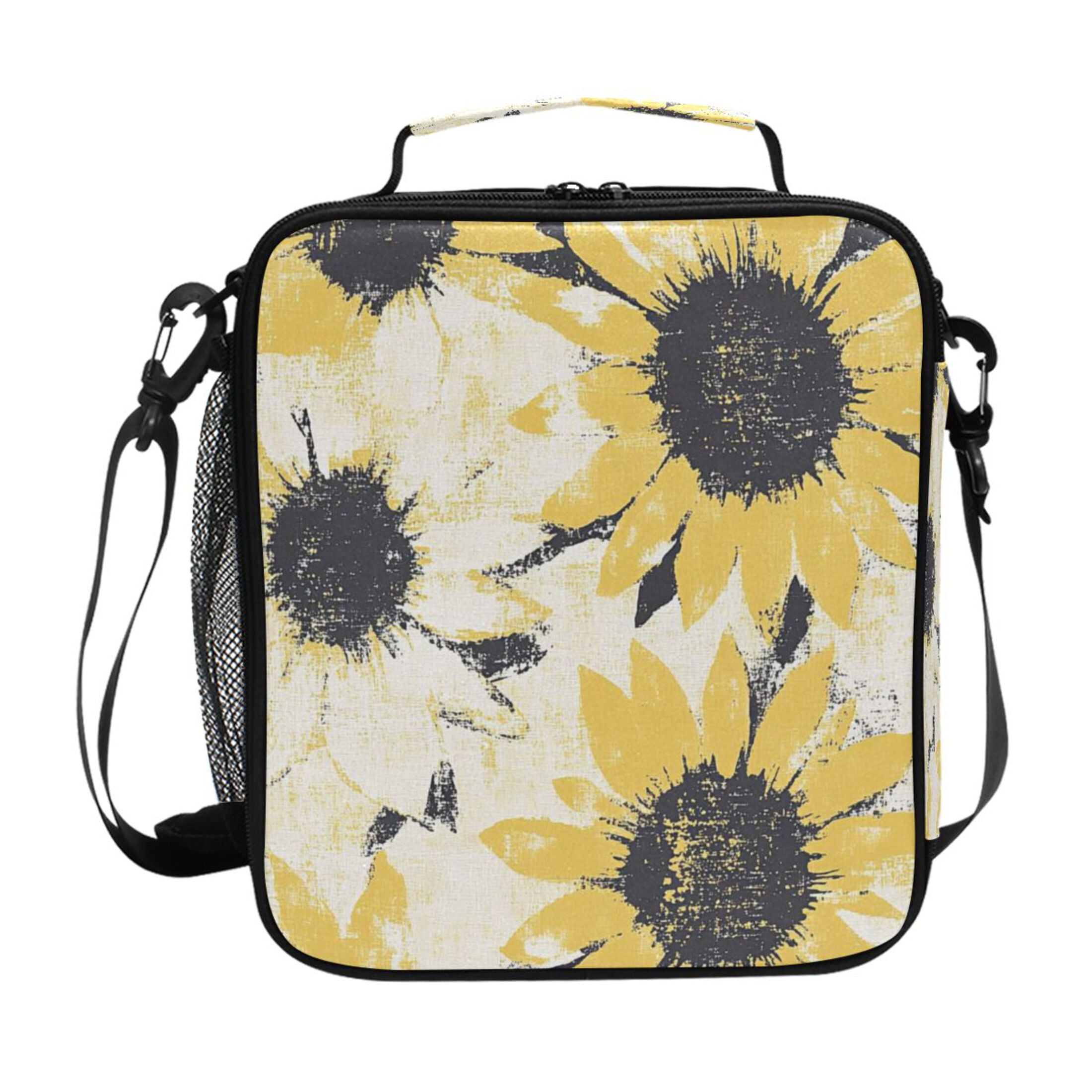 Insulated Square Lunch Bag 10.5" Leakproof Food Container Reusable ...