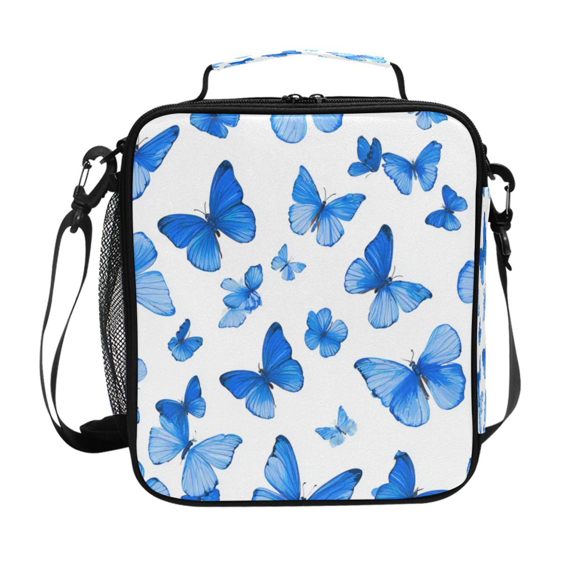 Insulated Square Lunch Bag with Side Mesh Pocket Fashion Lunch Box ...