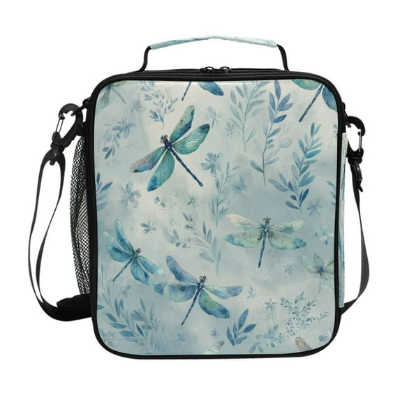 Insulated Square Lunch Bag with Side Mesh Pocket Fashion Lunch Box ...