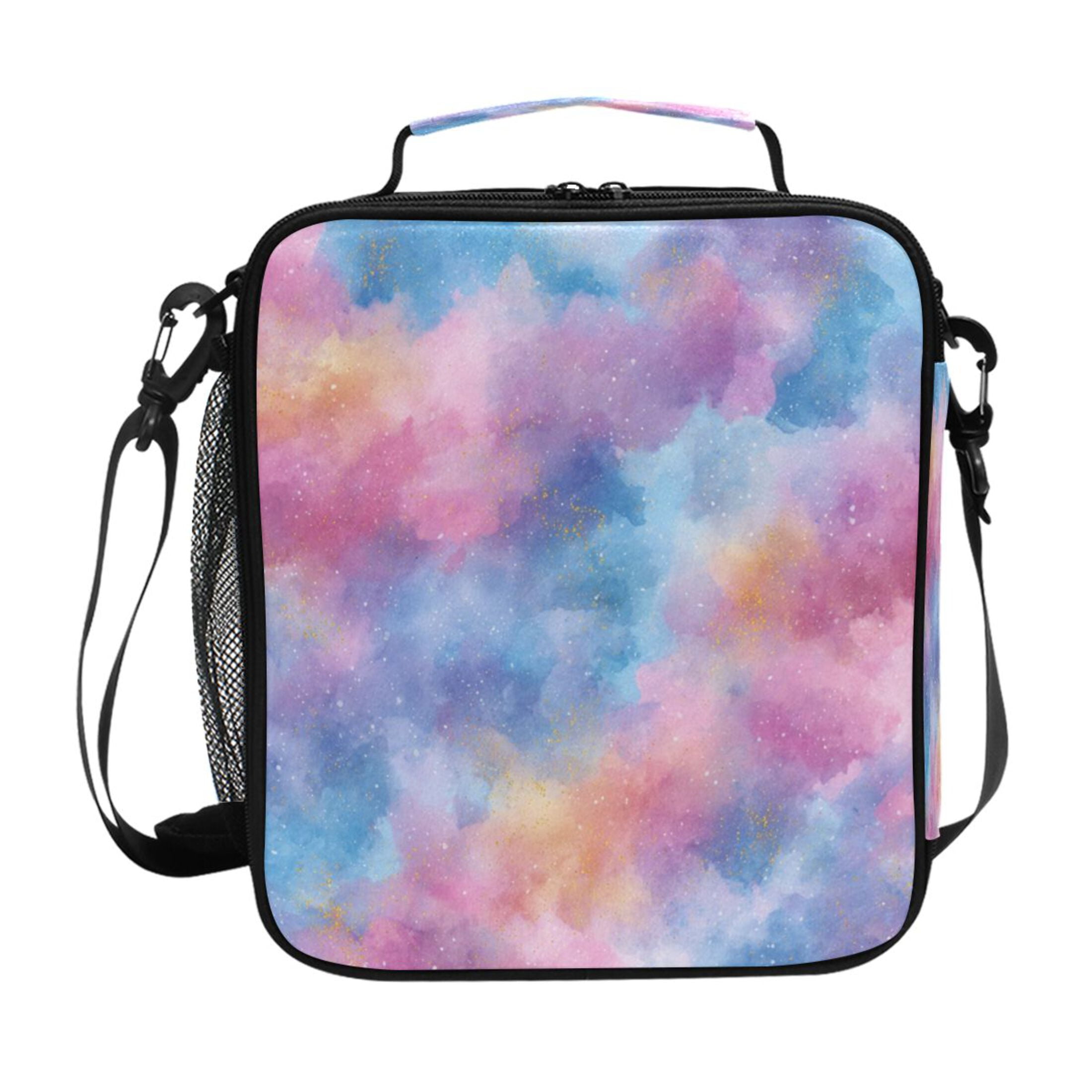 Insulated Square Lunch Bag with Side Mesh Pocket Fashion Lunch Box ...