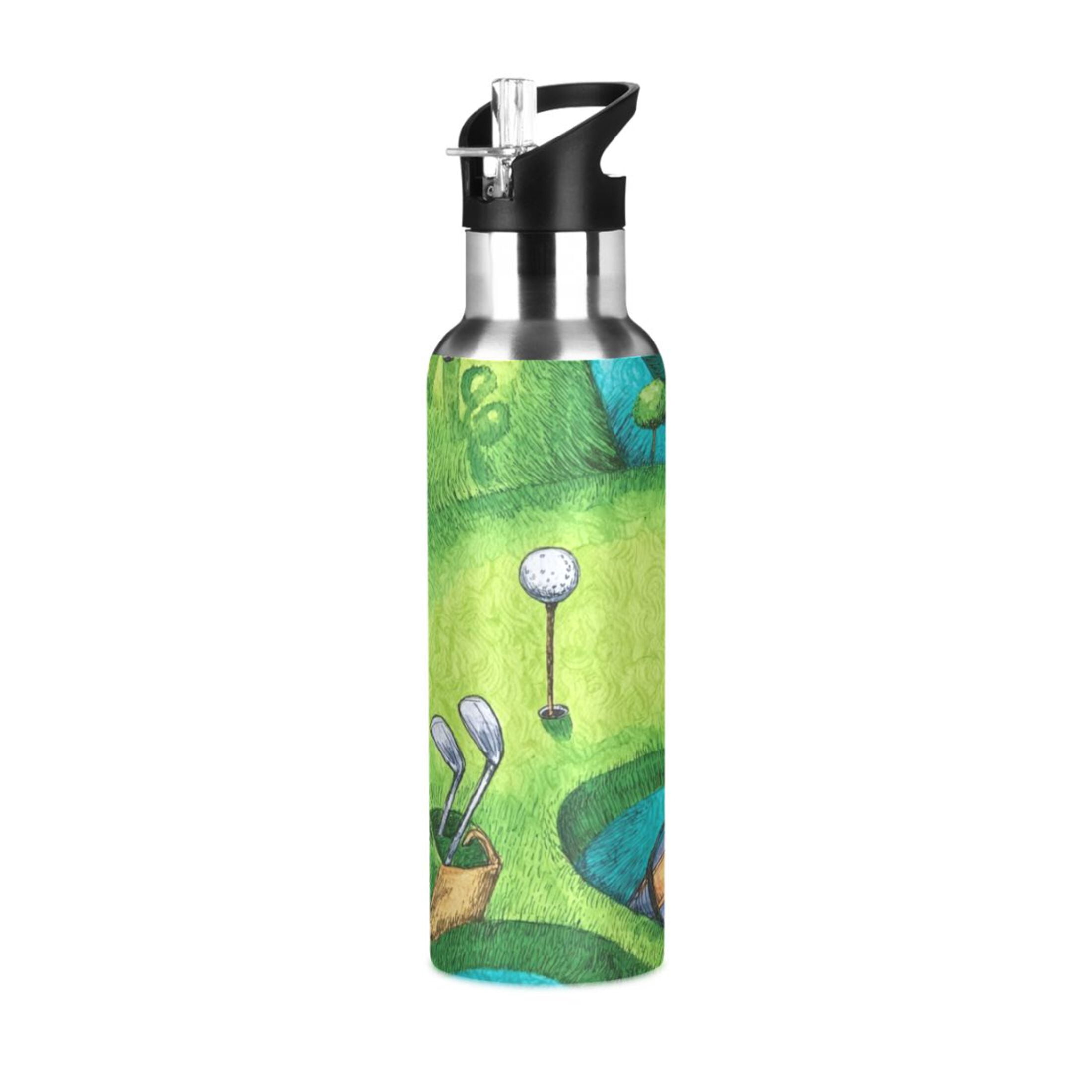 Insulated Stainless Steel Sports Water Bottle With Straw and Handle ...