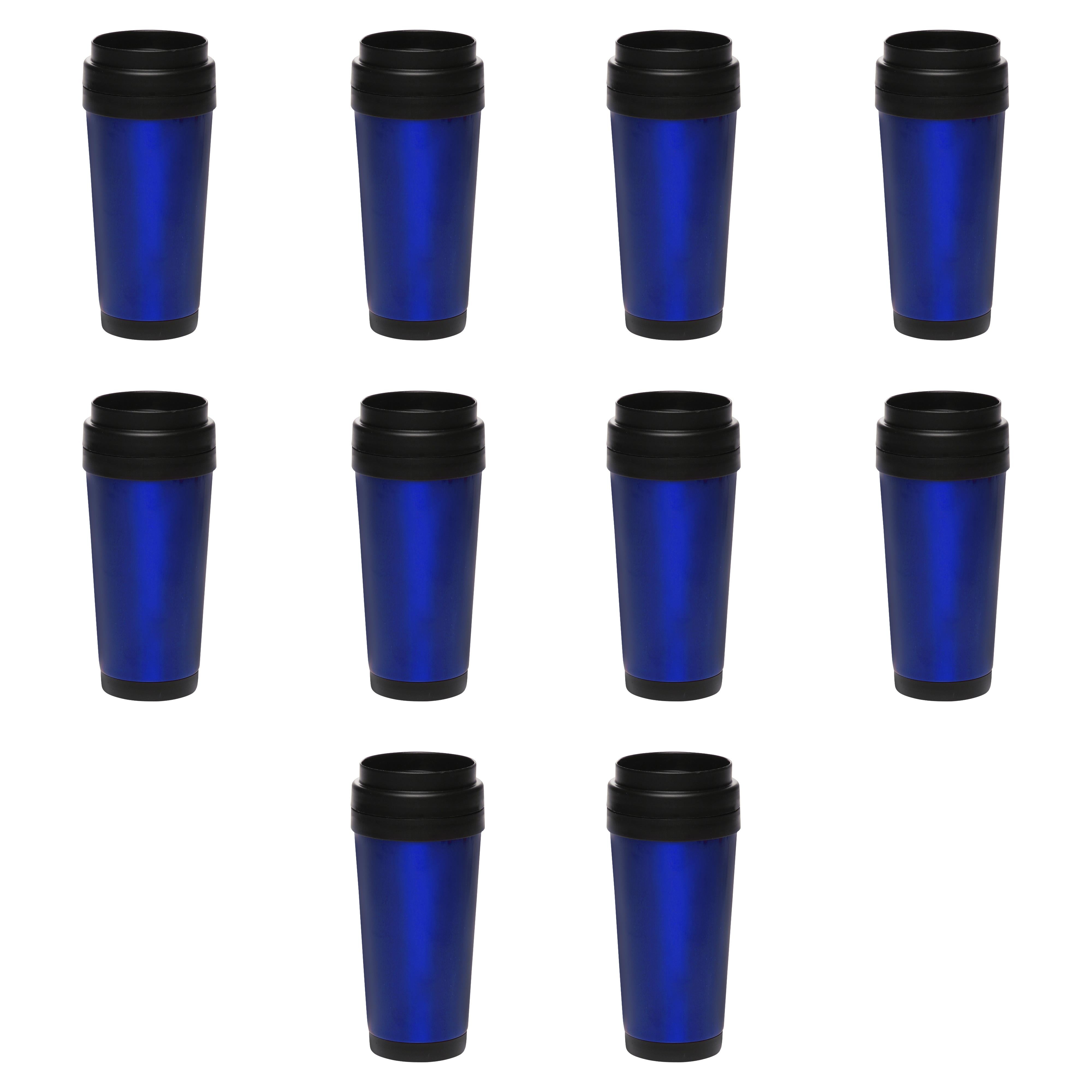 Insulated Stainless Steel Travel Mugs 16 oz. Set of 10, Bulk Pack ...