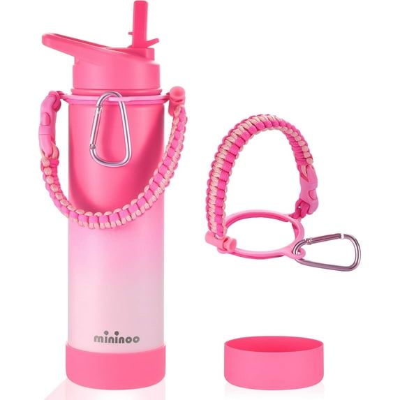 Insulated Stainless Steel Water Bottle with Straw and Lid for Sports ...