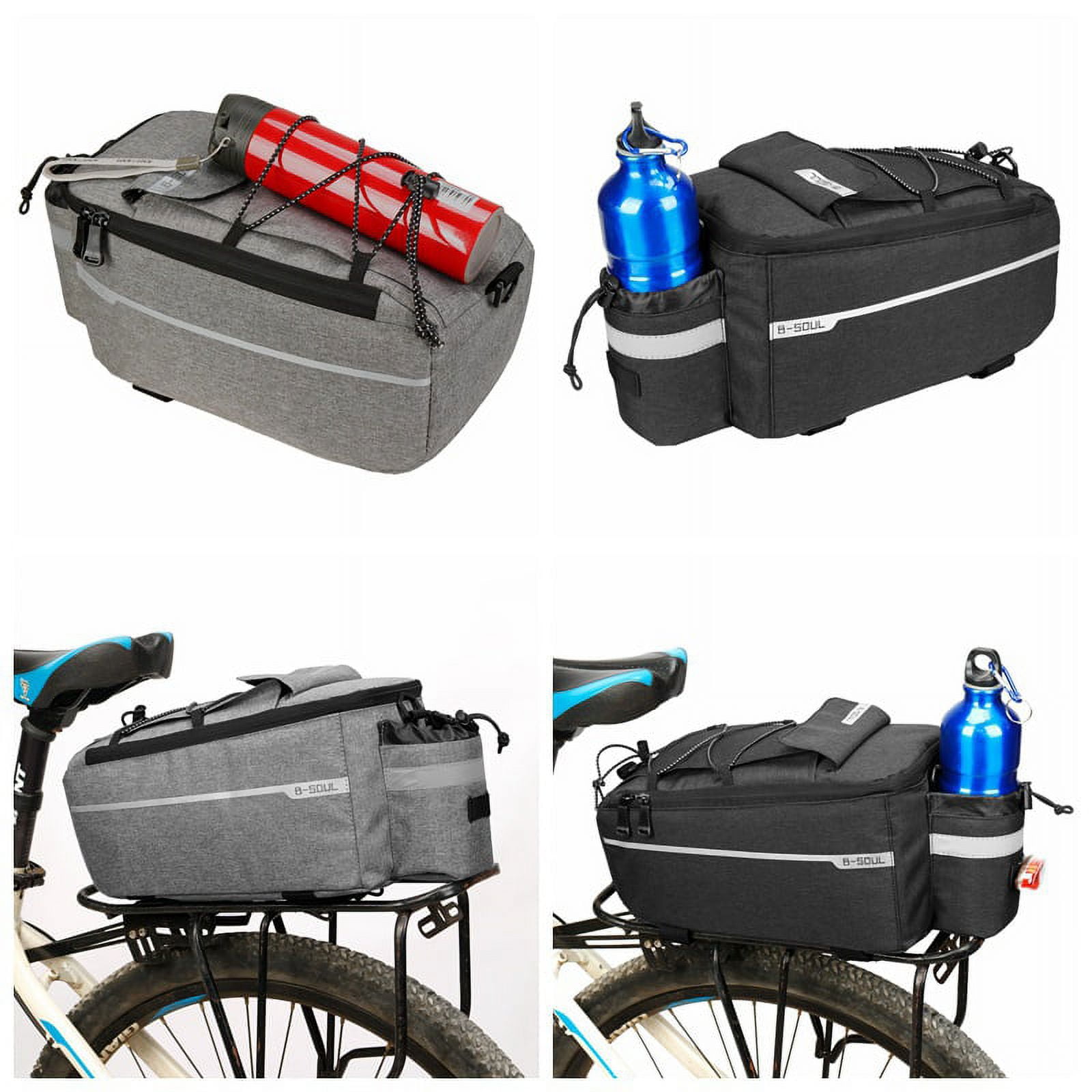 Insulated Trunk Cooler Pack Cycling Bicycle Rear Rack Storage Pouch ...