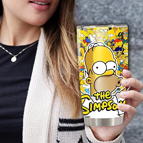 Insulated Tumbler Stainless Steel Simpsons Tea Vacuum Mug Coffee Travel ...