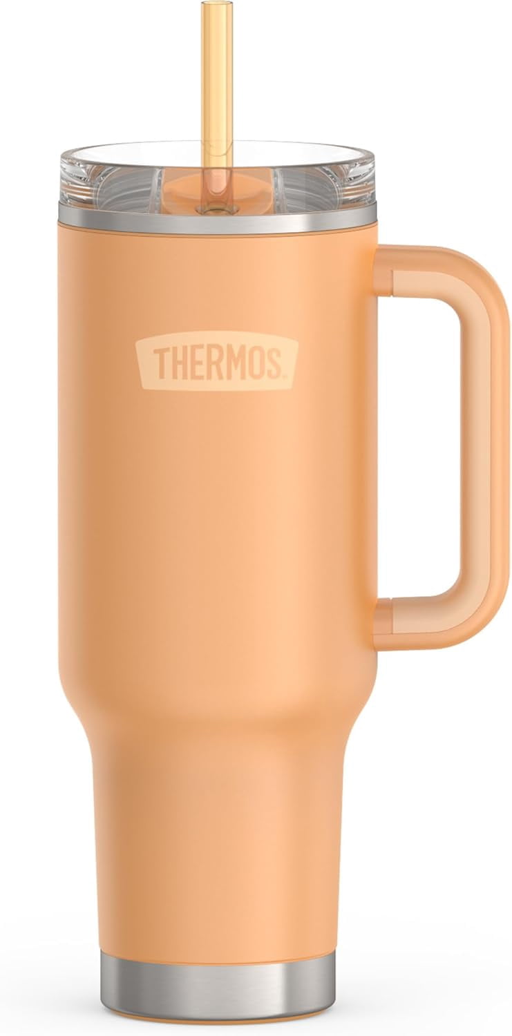Insulated Tumbler with Lid and Straw - Stainless Steel Cup Holder Mug ...