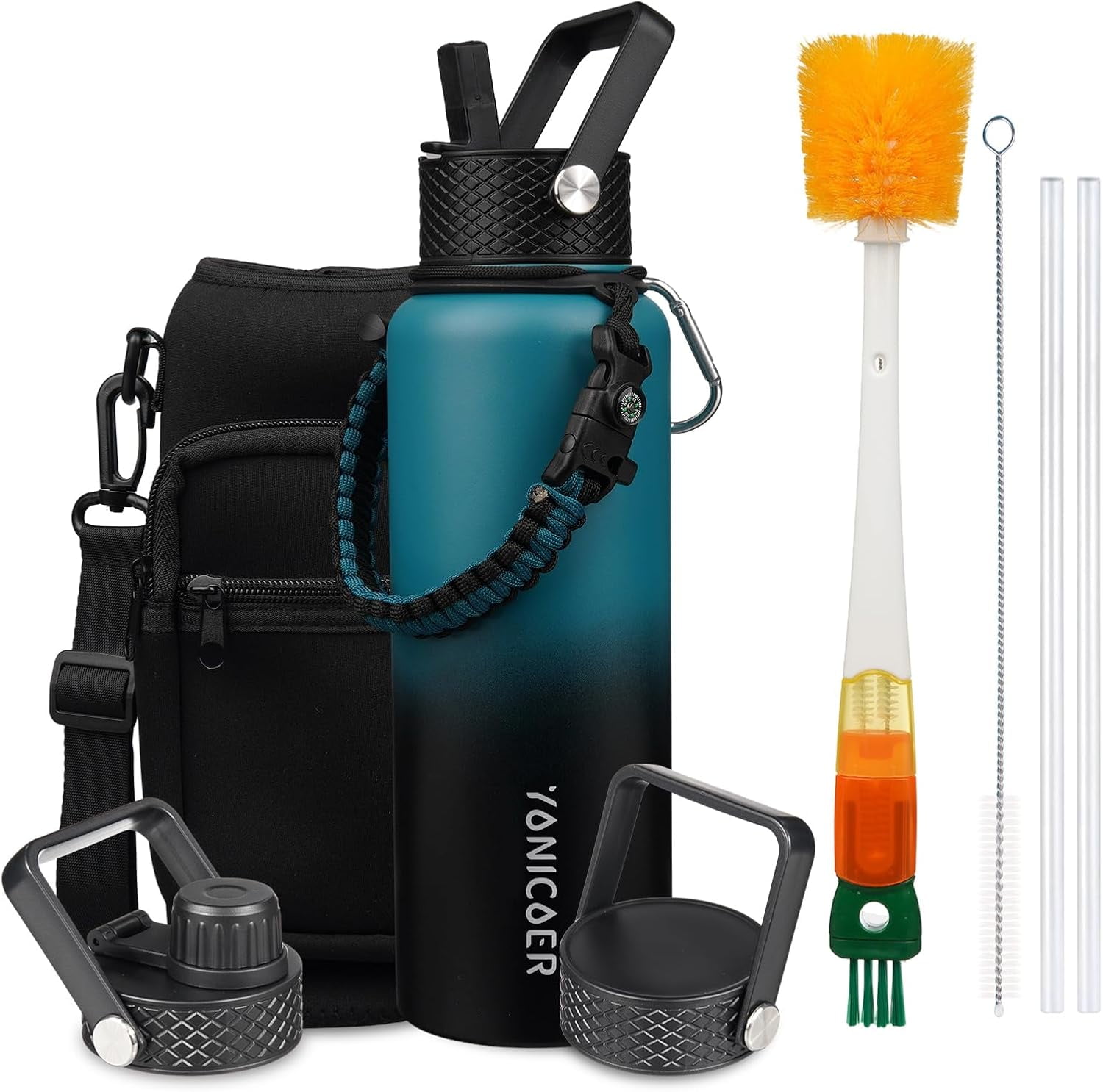 Insulated Water 40oz,Triple Wall Vacuum Stainless Steel(Dishwasher Safe ...