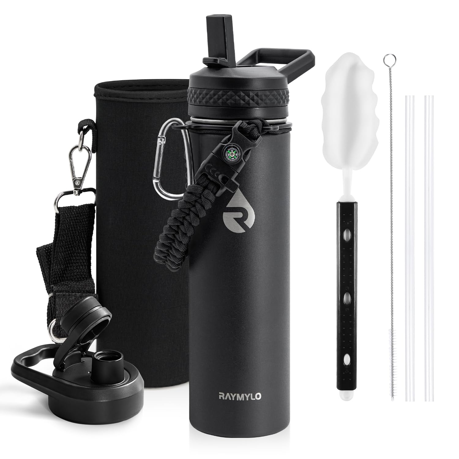 Insulated Water Bottle 20 oz, Triple Wall Vacuum Stainless Steel (Cold ...