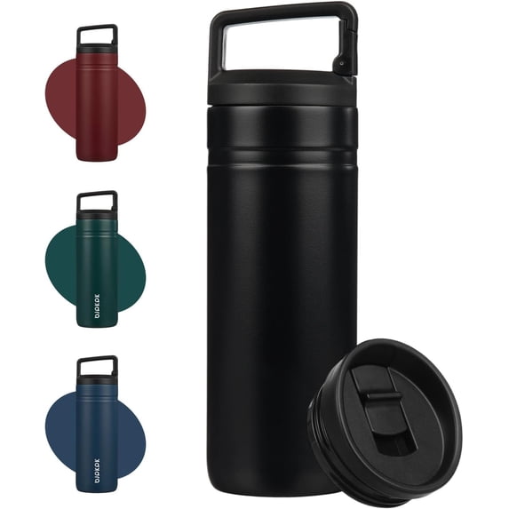 Insulated Water Bottle with 2 ,20 oz Double Wall Stainless Vacuum ...