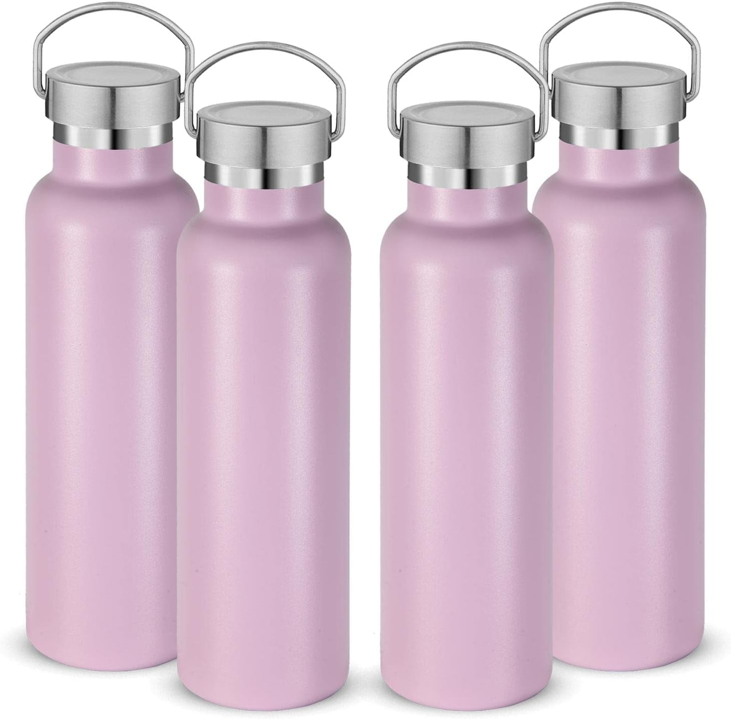 Insulated Water Bottles Bulk Pack,Stainless Steel Double Wall Sport ...