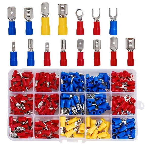 Insulated Wire Electrical Connectors Assortment - Fork, Ring, Spade ...