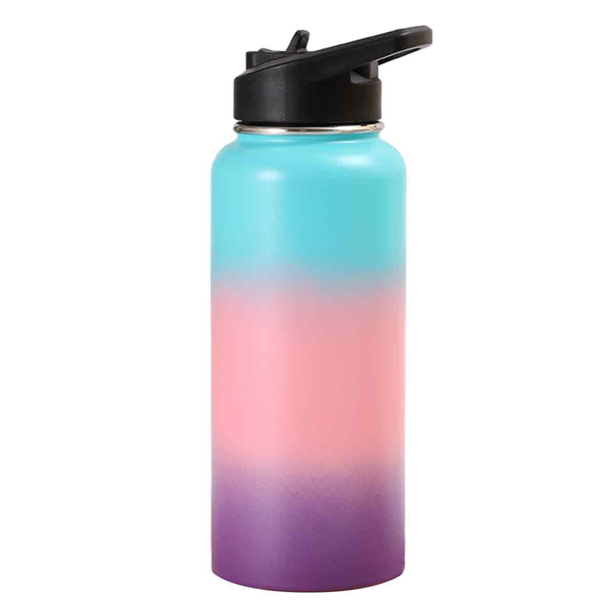 Insulated water bottle, stainless steel sports water bottle flask, wide ...