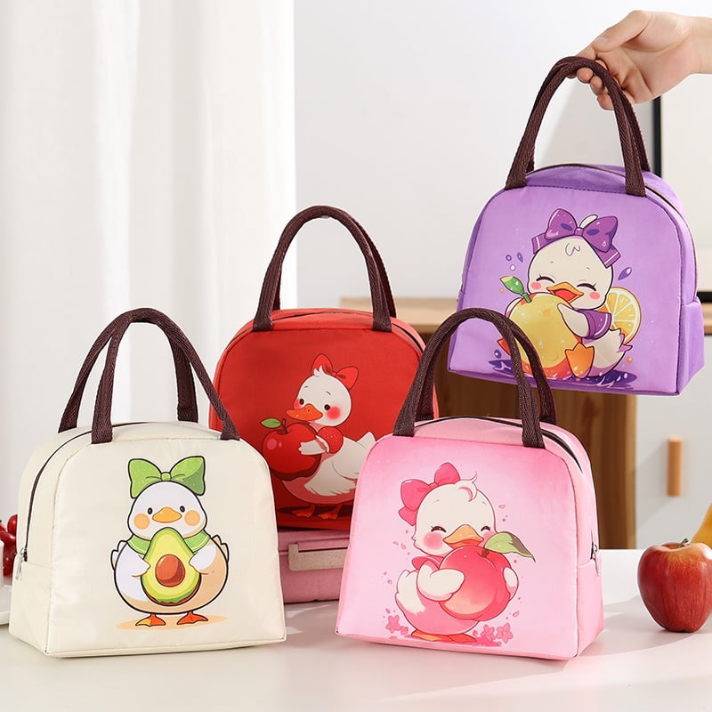Insulation Bento Bag Fruit Duck, Cartoon Student Portable Ice Bag ...