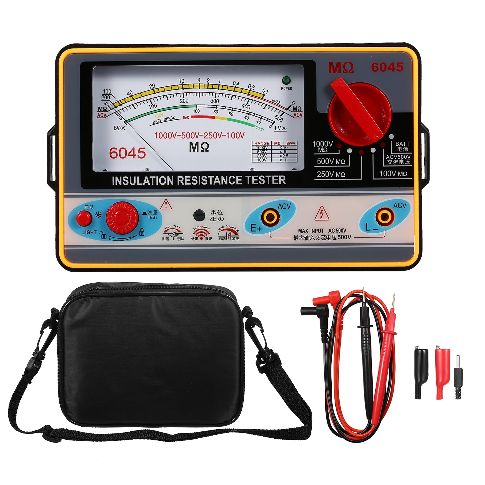 Insulation Insulation Resistance Meter Digital Ohmmeter Handheld ...