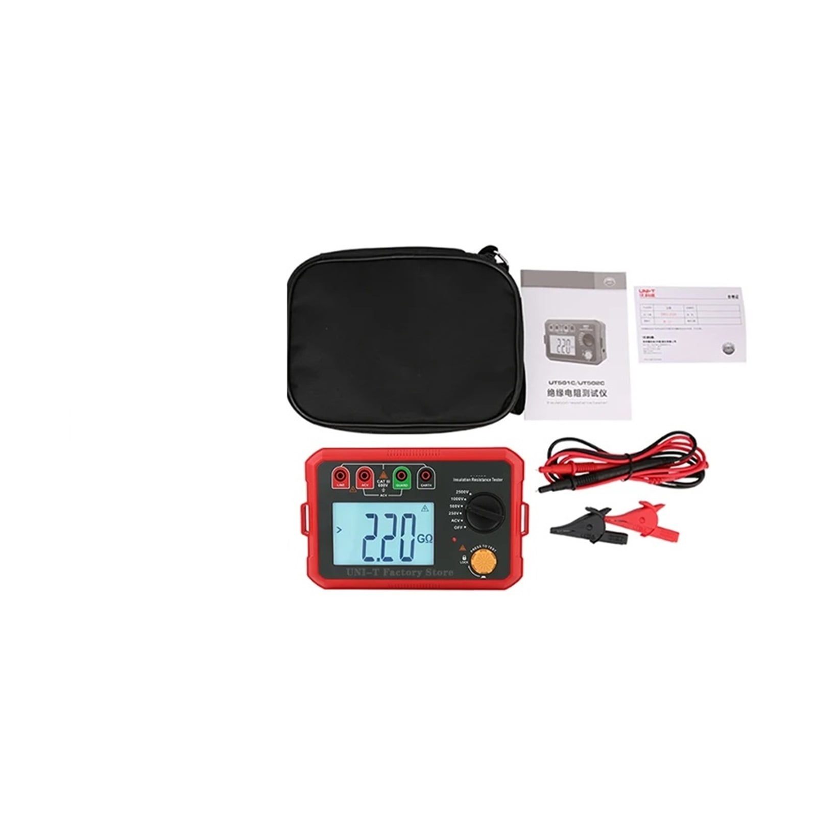 Insulation Resistance Tester UT501 UT502 Digital Voltmeter Ohmmeter ...