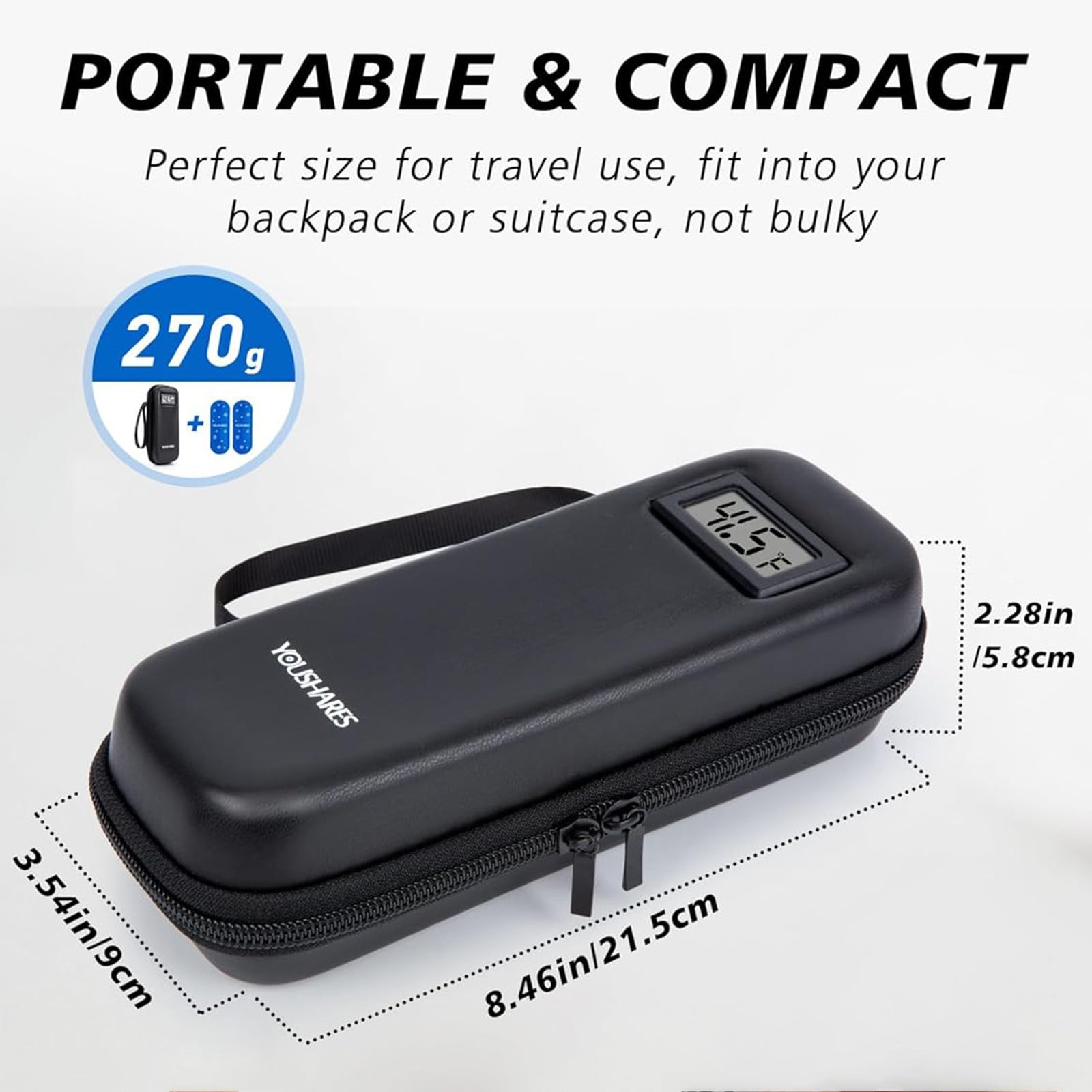 Insulin Cool Storage Box with Temperature Display - Cooler Travel Case ...
