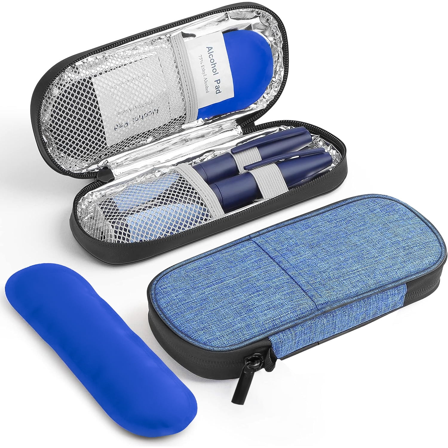 Insulin Pen Cooler Travel Case with 2 * 90g TSA Approved Ice Packs ...