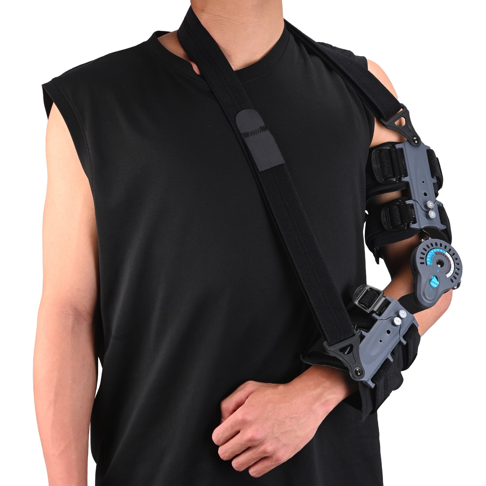 Insunen Hinged Elbow Brace,Adjustable Post OP ROM Elbow Brace with ...