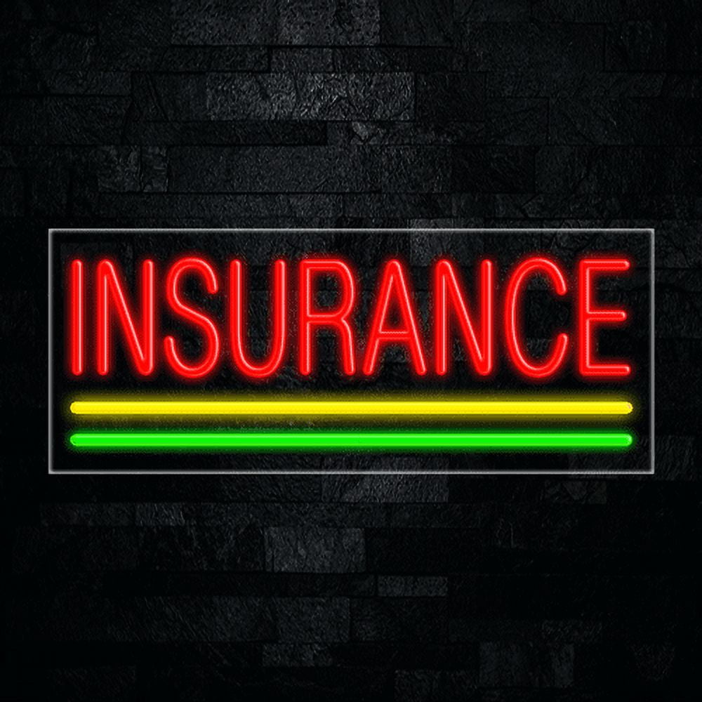 Insurance-LED Neon Sign 30"L x 12"H #30079 - Walmart.com
