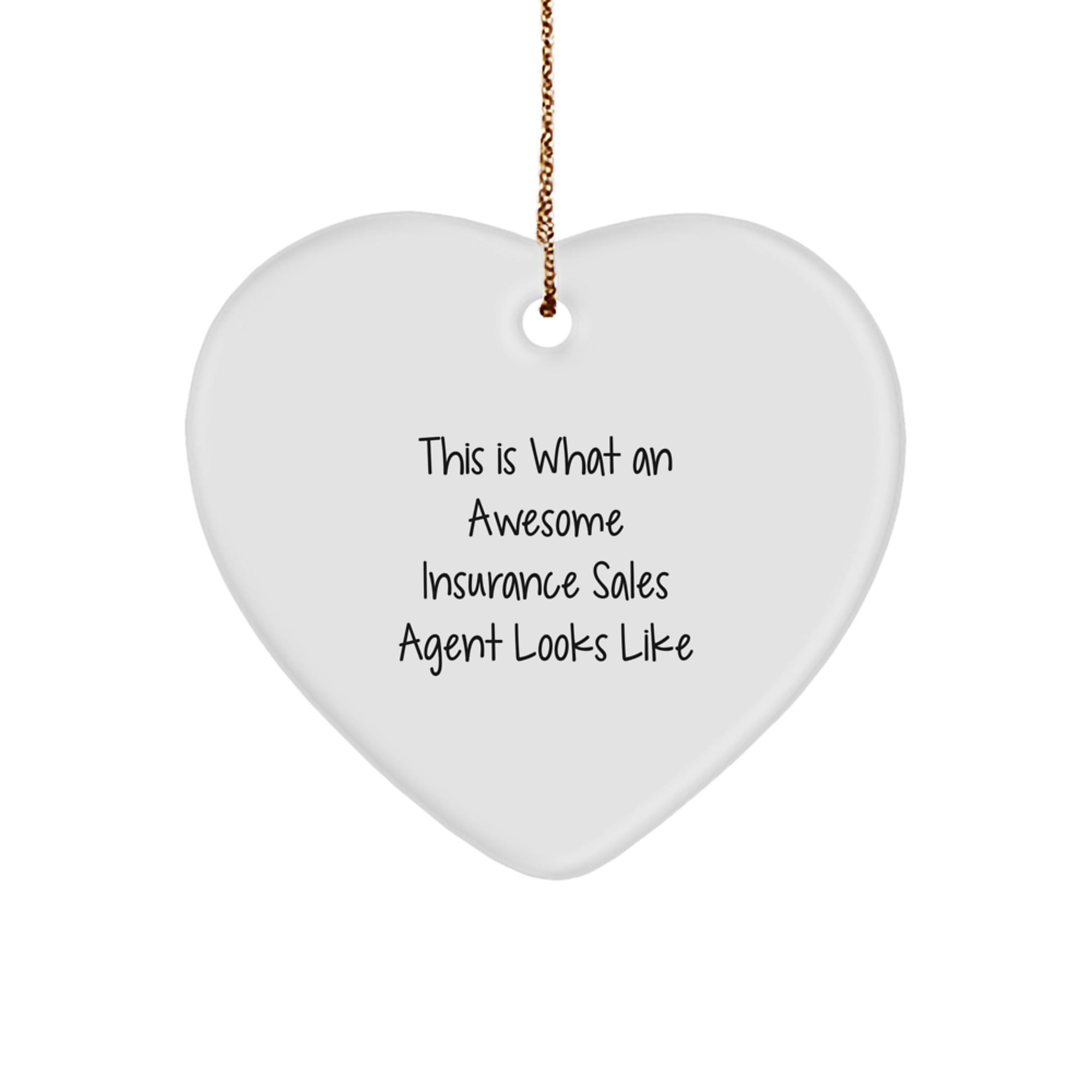 Insurance Sales Agent Gifts from Friends, Awesome Heart Ornament for ...