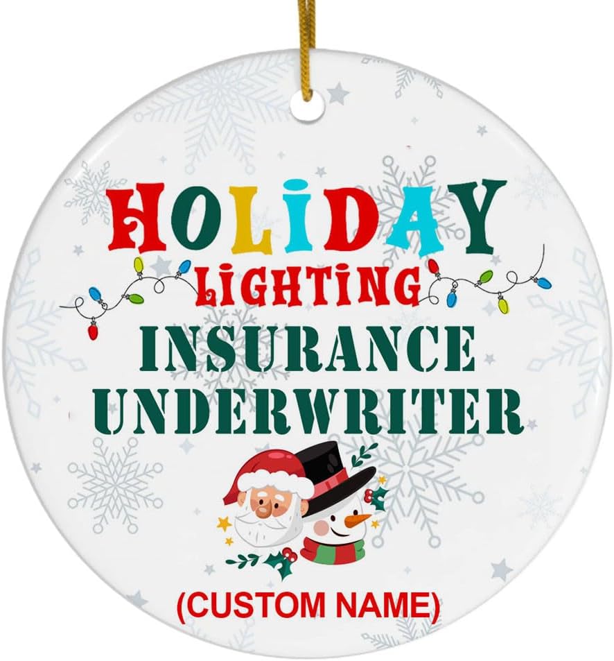 Insurance Underwriter Christmas Ornaments 2025 for Women Friendship ...