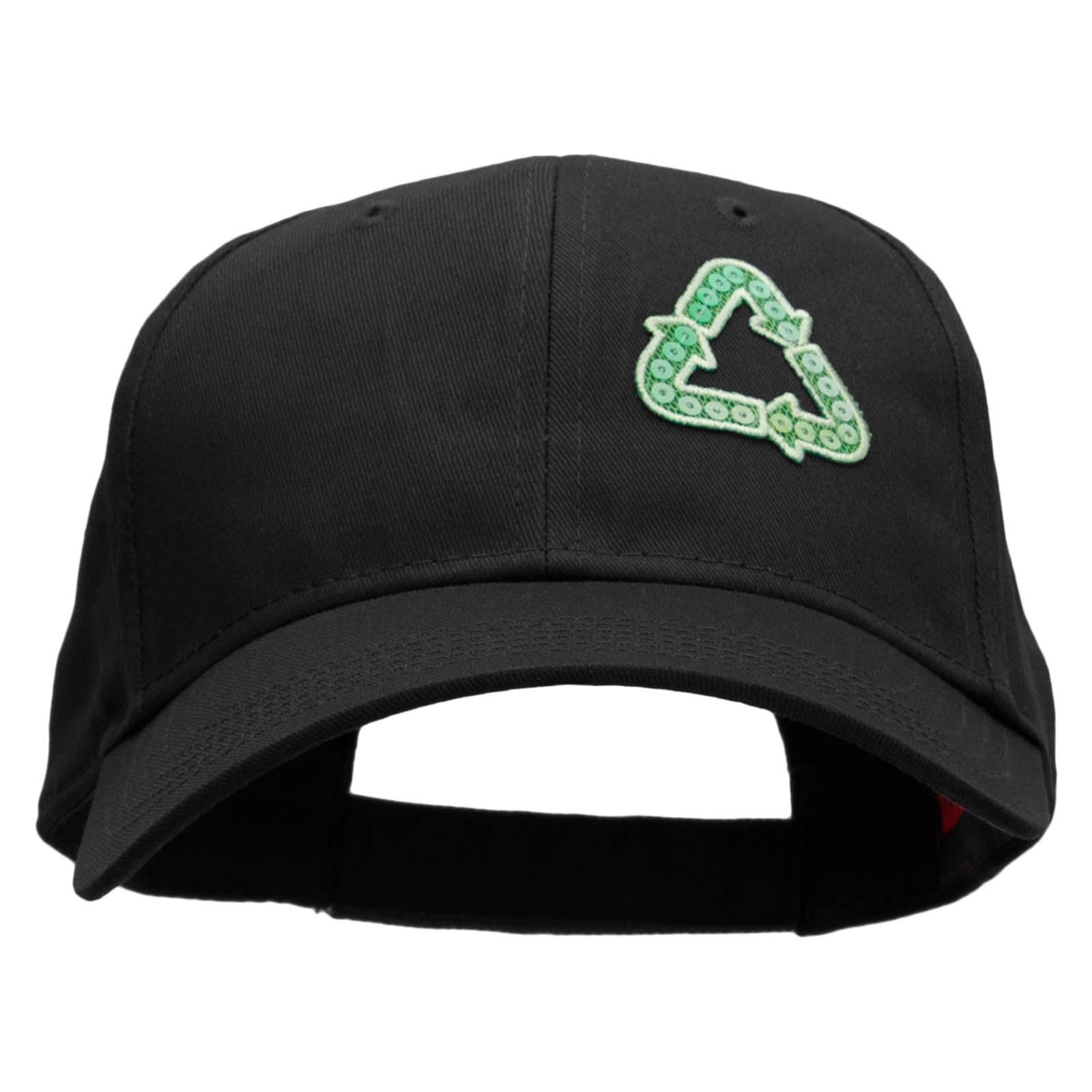 Int'l Recycling Symbol Ecology Patched Low Profile Cap - Black OSFM ...