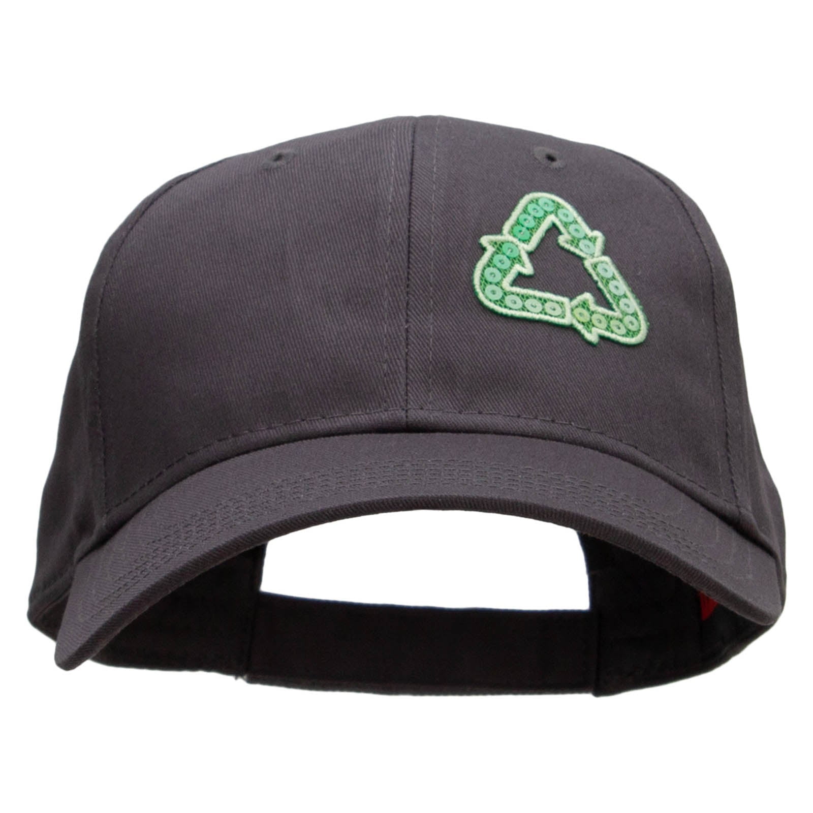 Int'l Recycling Symbol Ecology Patched Low Profile Cap - Charcoal OSFM ...