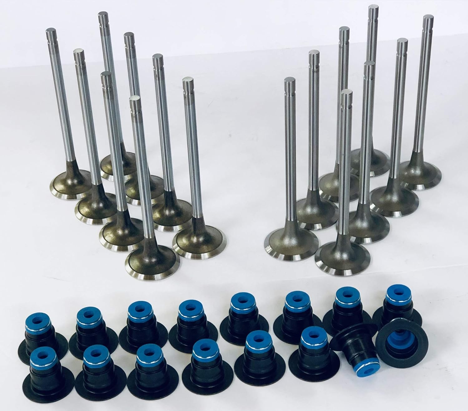 Intake & Exhaust Valves & Seals compatible with Ford Super duty 7.3L ...
