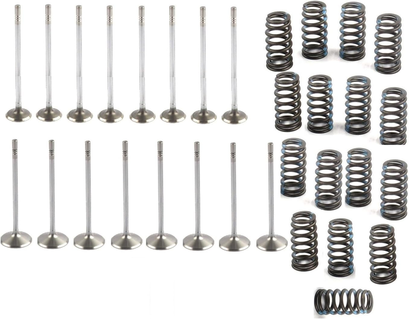 Intake & Exhaust Valves including Springs compatible with 1997-2001 ...