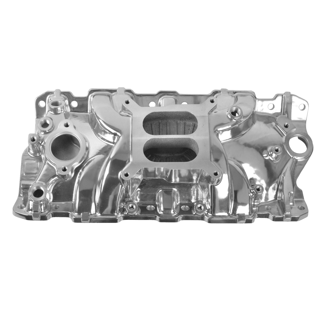 Intake Manifold Dual Plane for Chevy SBC 305 350 383 Polished Silver ...