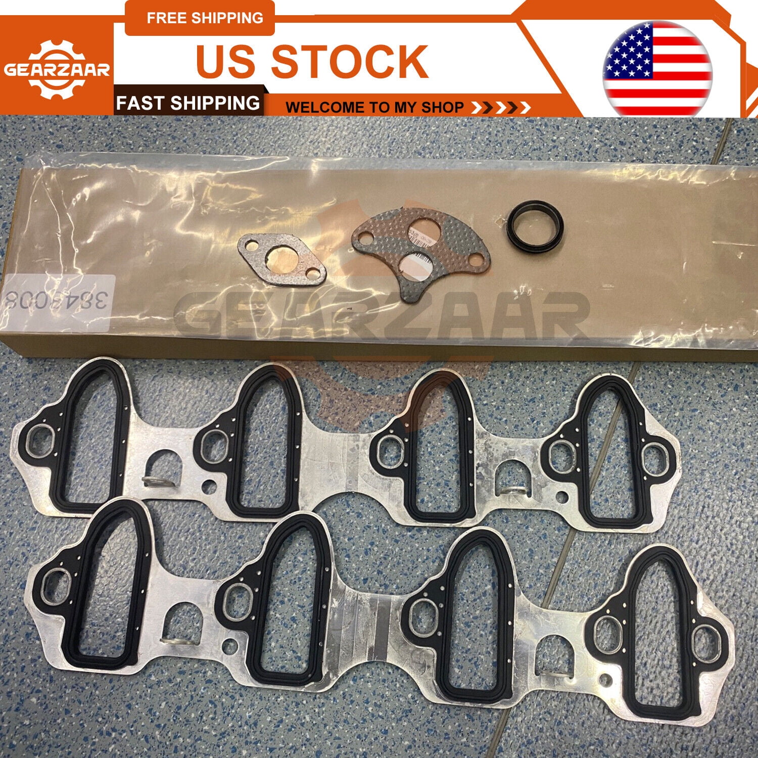Intake Manifold Gaskets(Metal) fit 99-15 Chevrolet GMC Cadillac 4.8L/5. ...