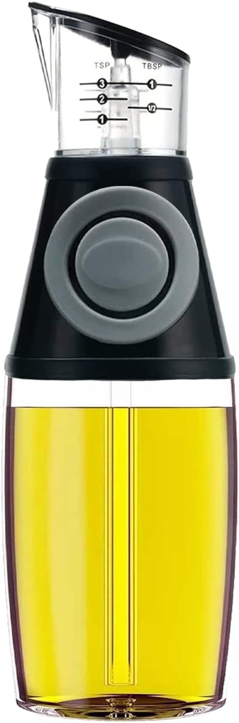 Grencareu Olive Oil Dispenser Bottle 8.5 Ounce Clear Glass Refillable ...