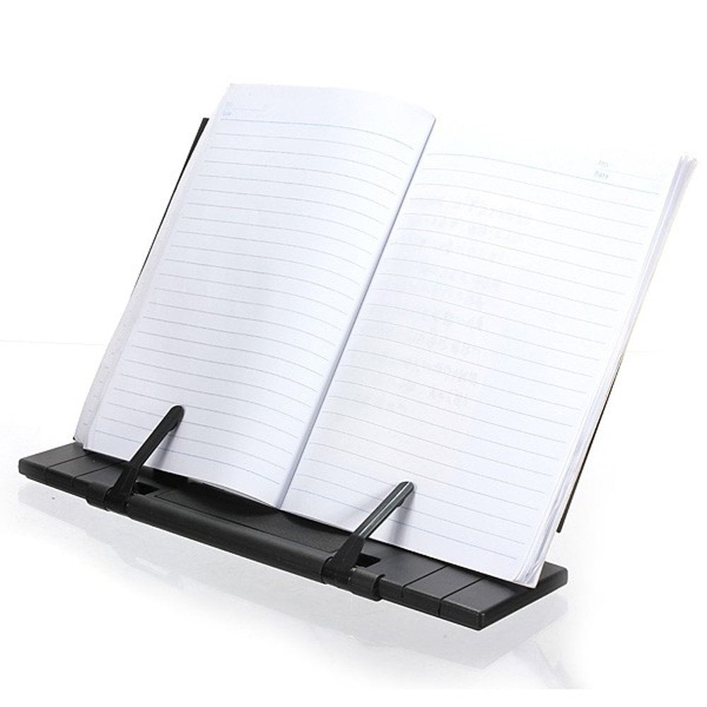 Intbuying Adjustable Steel Book Stand Anti-Rust, Black, 28.5CM x 18.5CM ...