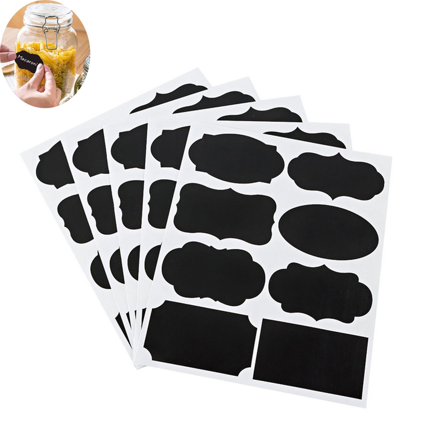 Intbuying Premium Reusable Erasable Kitchen Chalkboard Labels, Decals ...