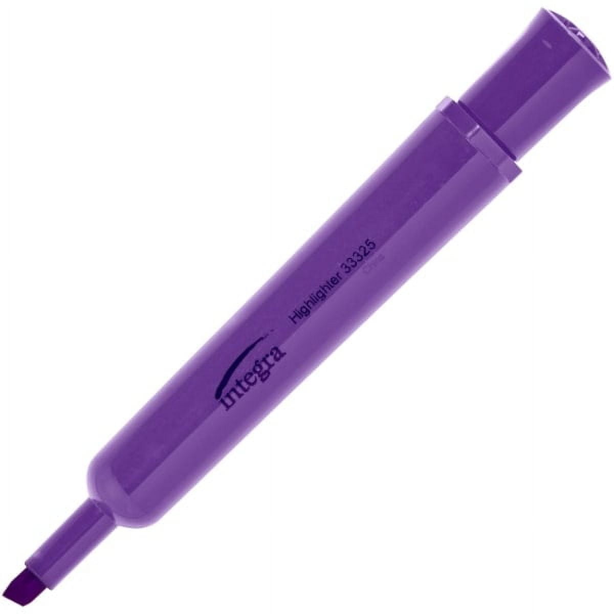 Integra Chisel Tip Desk Highlighter - Chisel Point Style - Purple ...
