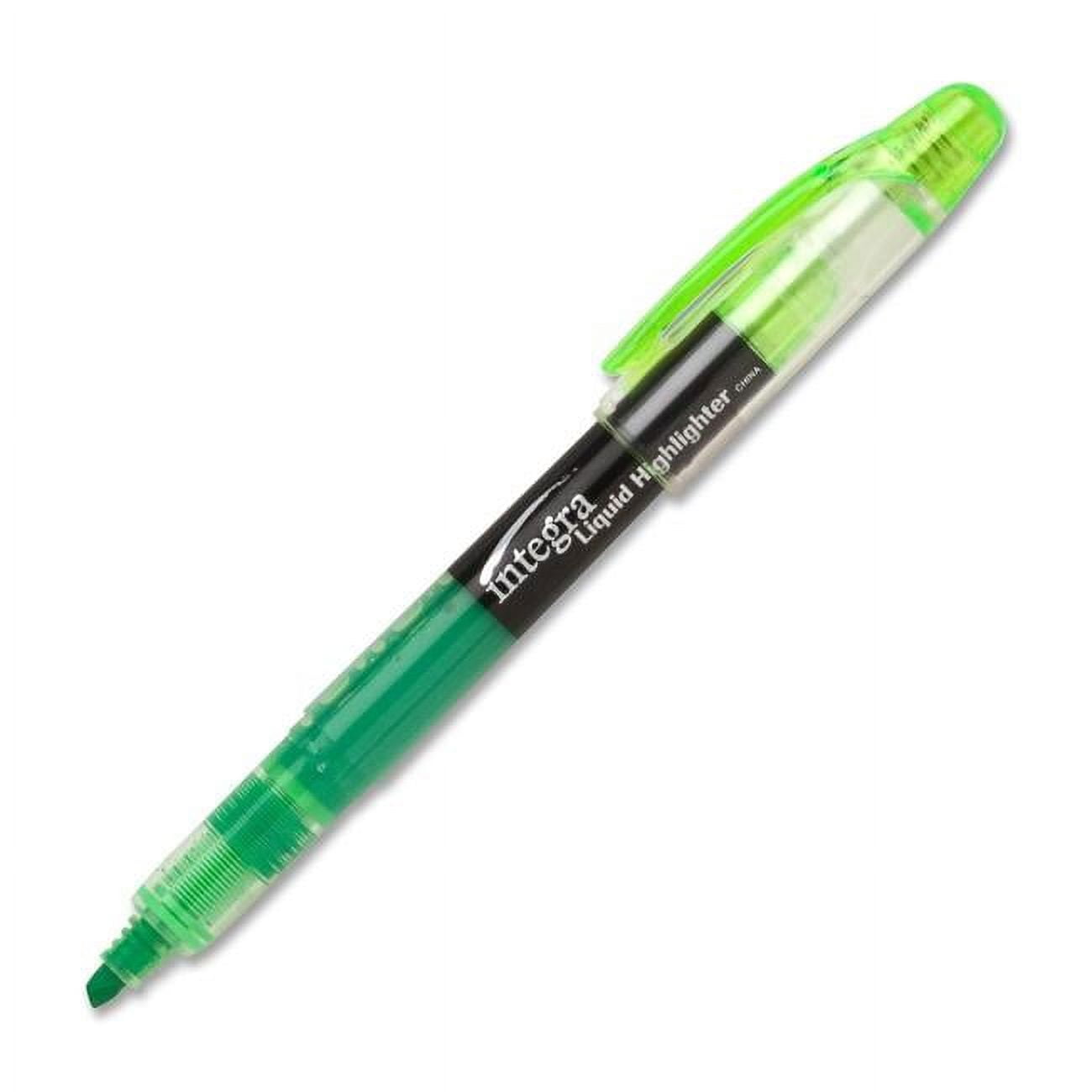Integra Liquid Ink Highlighter Pen, Fluorescent Green - Walmart.com