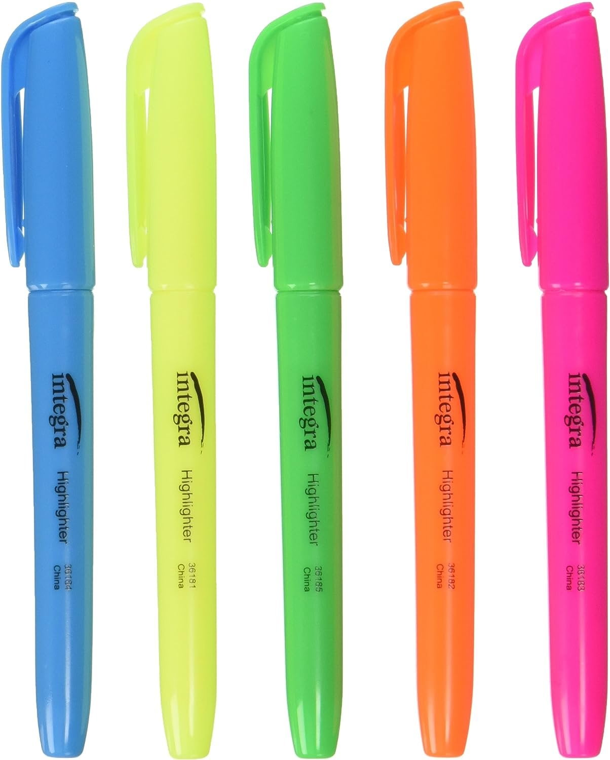 Integra Pen Style Fluorescent Highlighters Chisel Marker Point Style ...