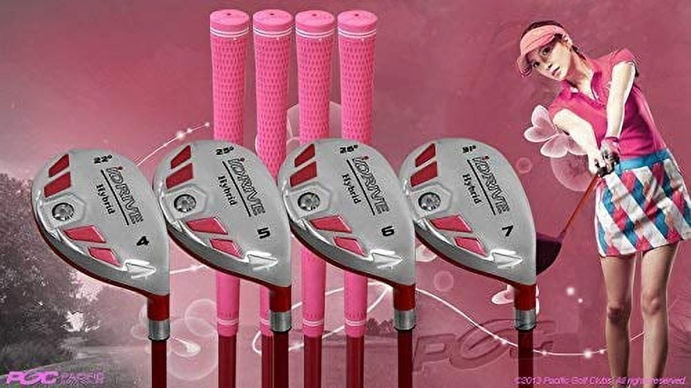 Integra Women's iDrive Golf Clubs All Ladies Pink Hybrid Complete Full ...