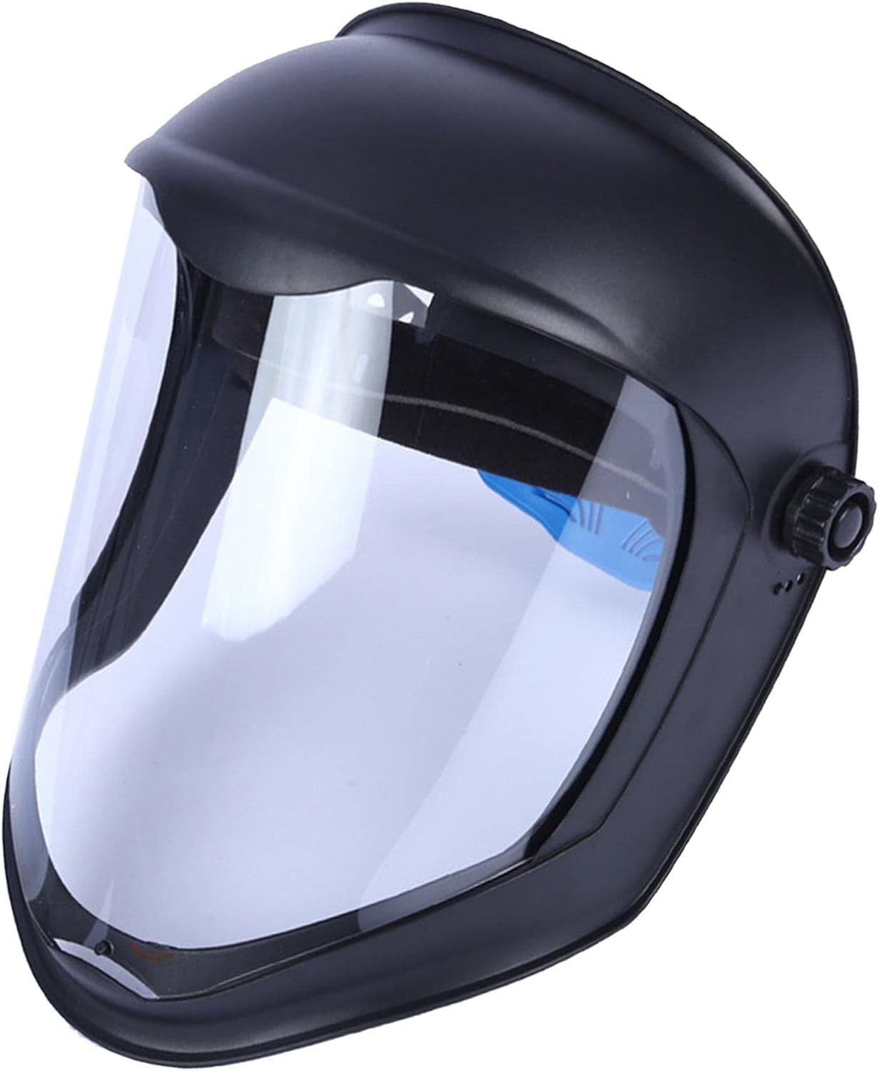 Integral helmet with visor, anti-fog cover, safety cut, fall protection ...