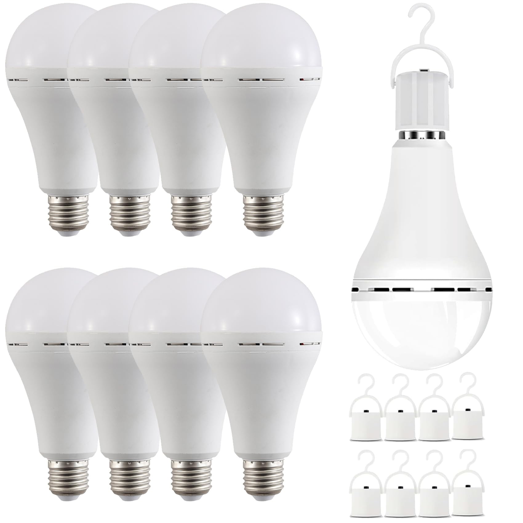 Integralz Rechargeable Emergency Light Bulbs, 12w LED, 1200mah Battery ...
