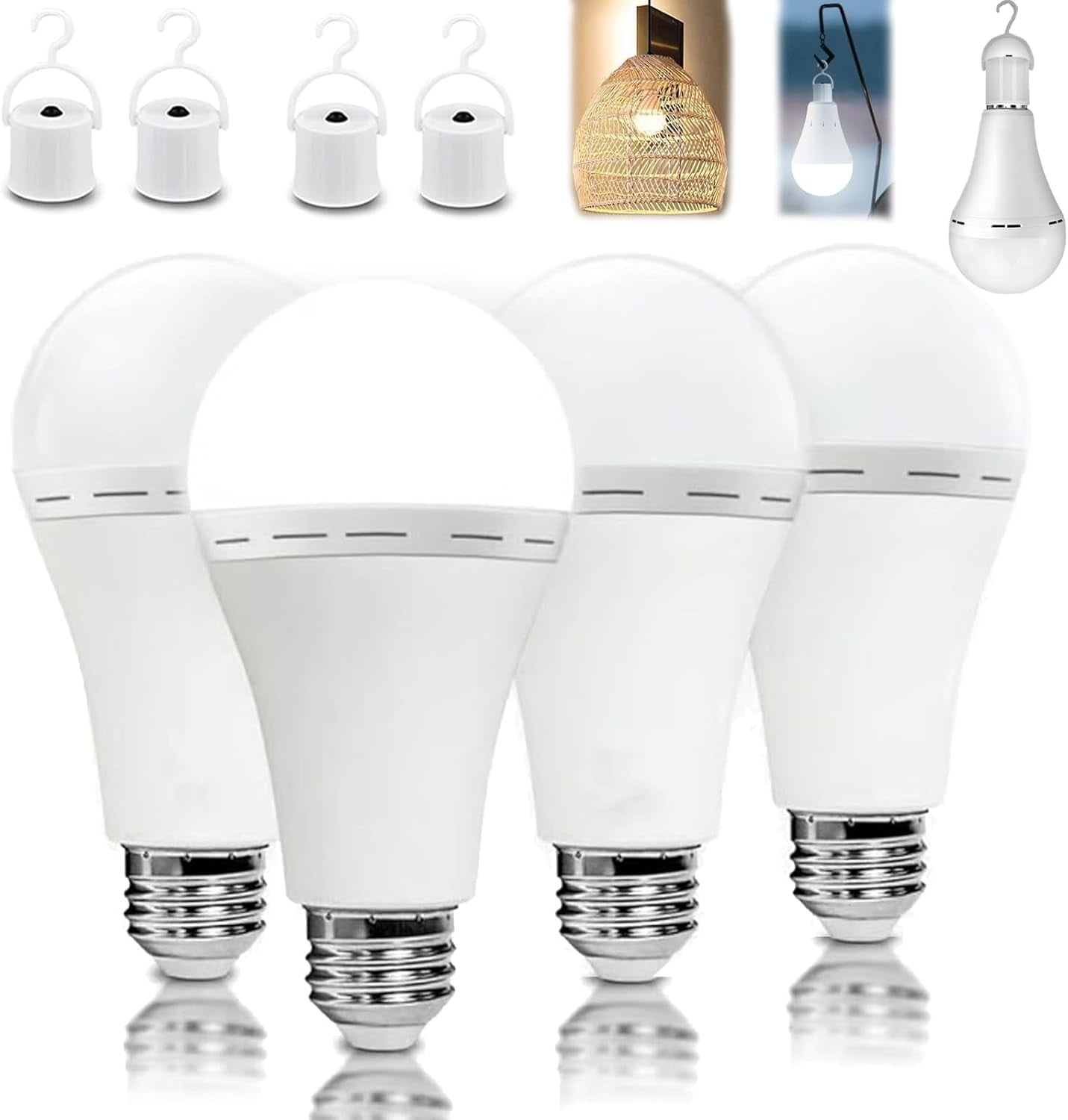 Integralz Rechargeable Emergency Light Bulbs, 4 in 1 Multi-Use ...