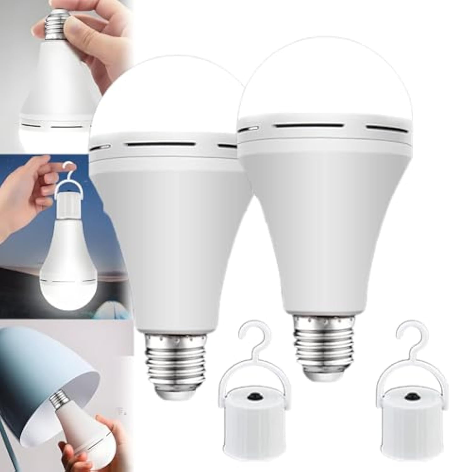 Integralz Rechargeable Emergency Light Bulbs, Stay Lights up When Power ...