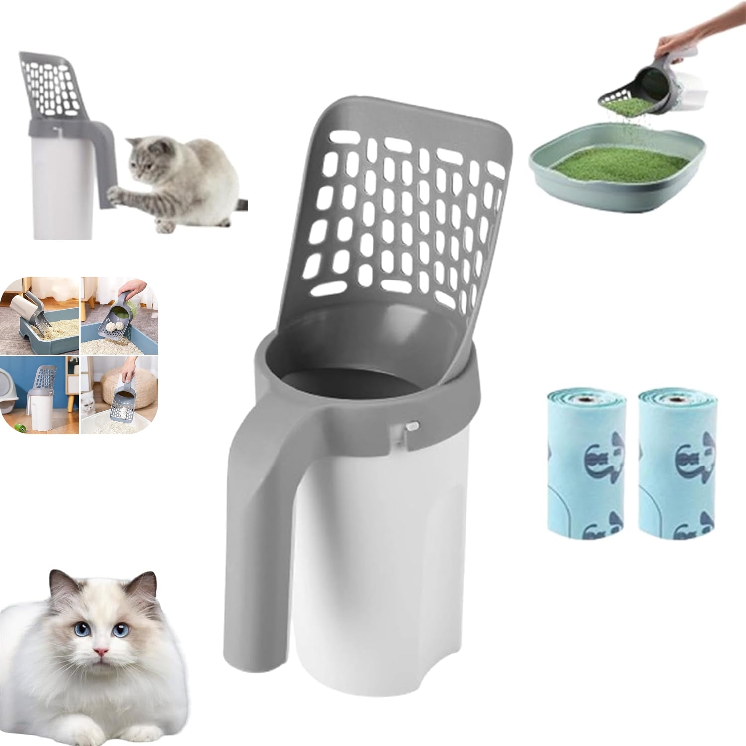 Integrated Cat Litter Scooper, Integrated Cat Litter Scoop, Meowbud ...