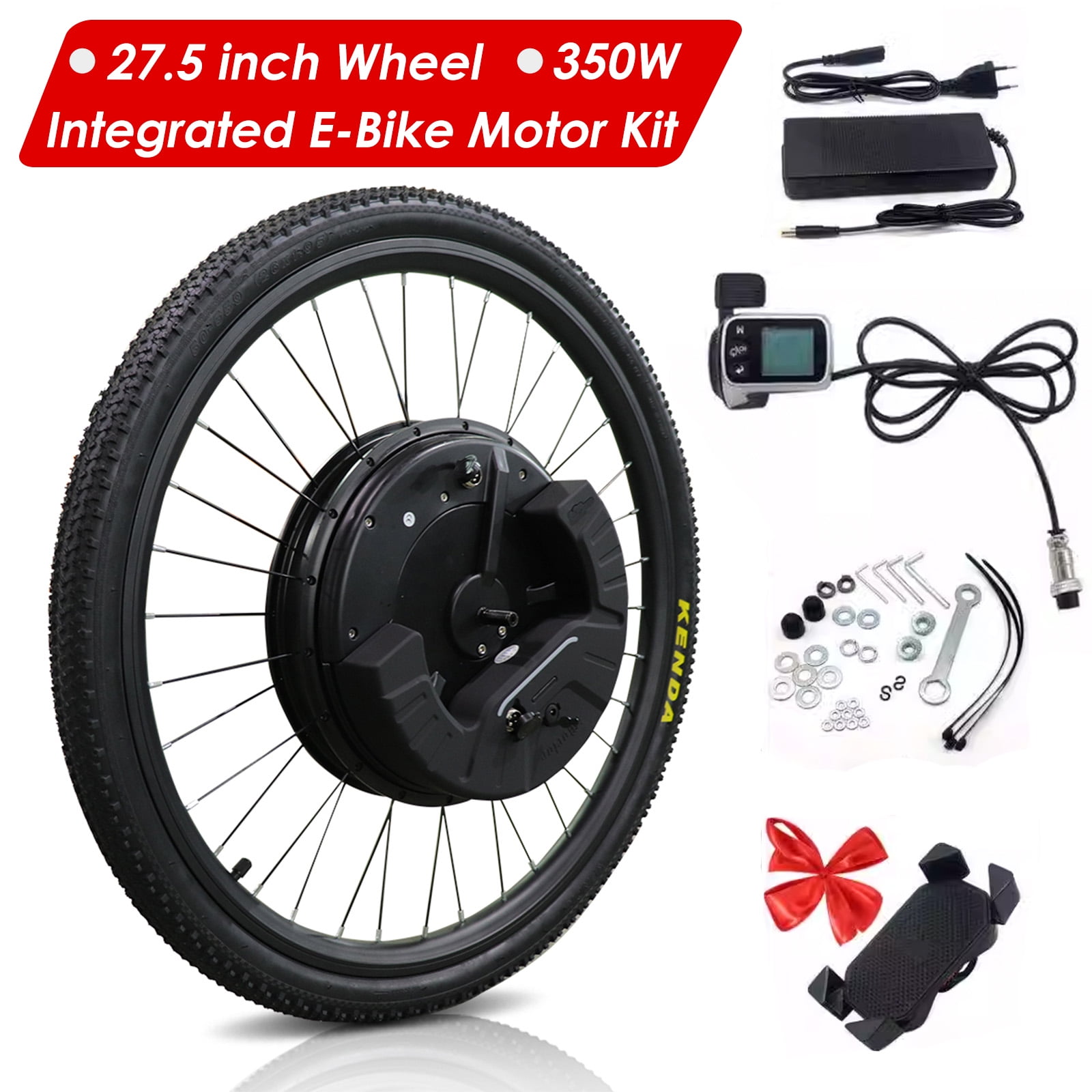Integrated Electric Bike Conversion Kit Front Wheel 350W, 36V 7800mAh ...