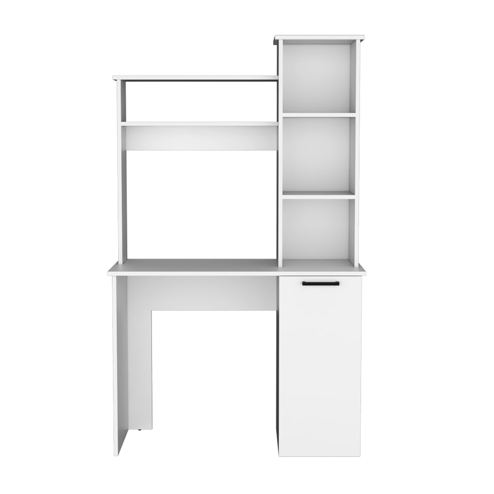 Integrated Hutch & Spacious Area - White Desk for Office Writing ...